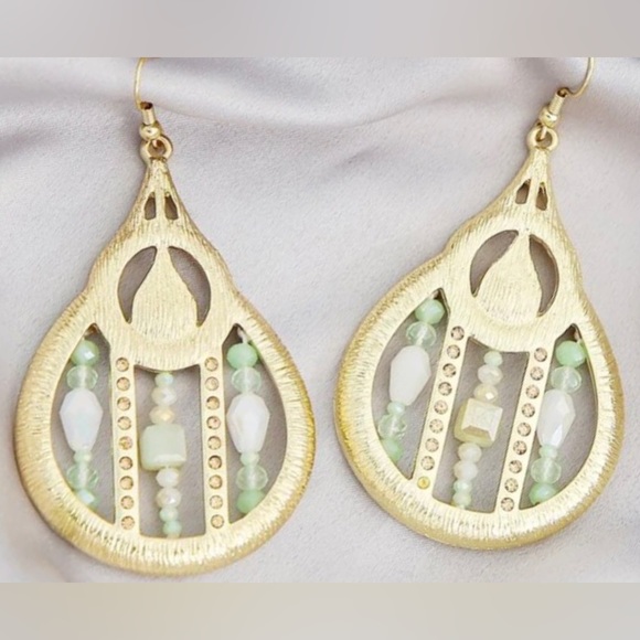 Jewelry | Beaded Curtain Lime Green Door Beads Jewel Strings Brushed ...